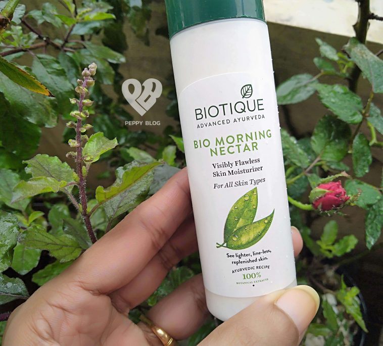 Biotique Morning Nectar Flawless Skin Moisturizer Review - Peppy Blog