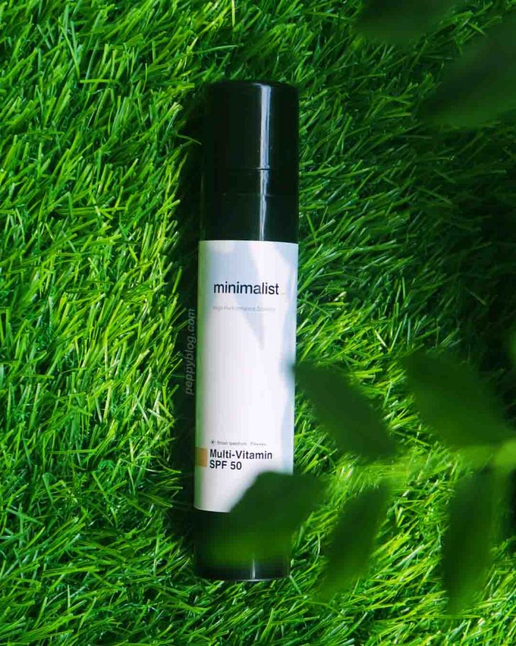 Minimalist Multi Vitamin Sunscreen Review | SPF 50 PA ++++ - Peppy Blog