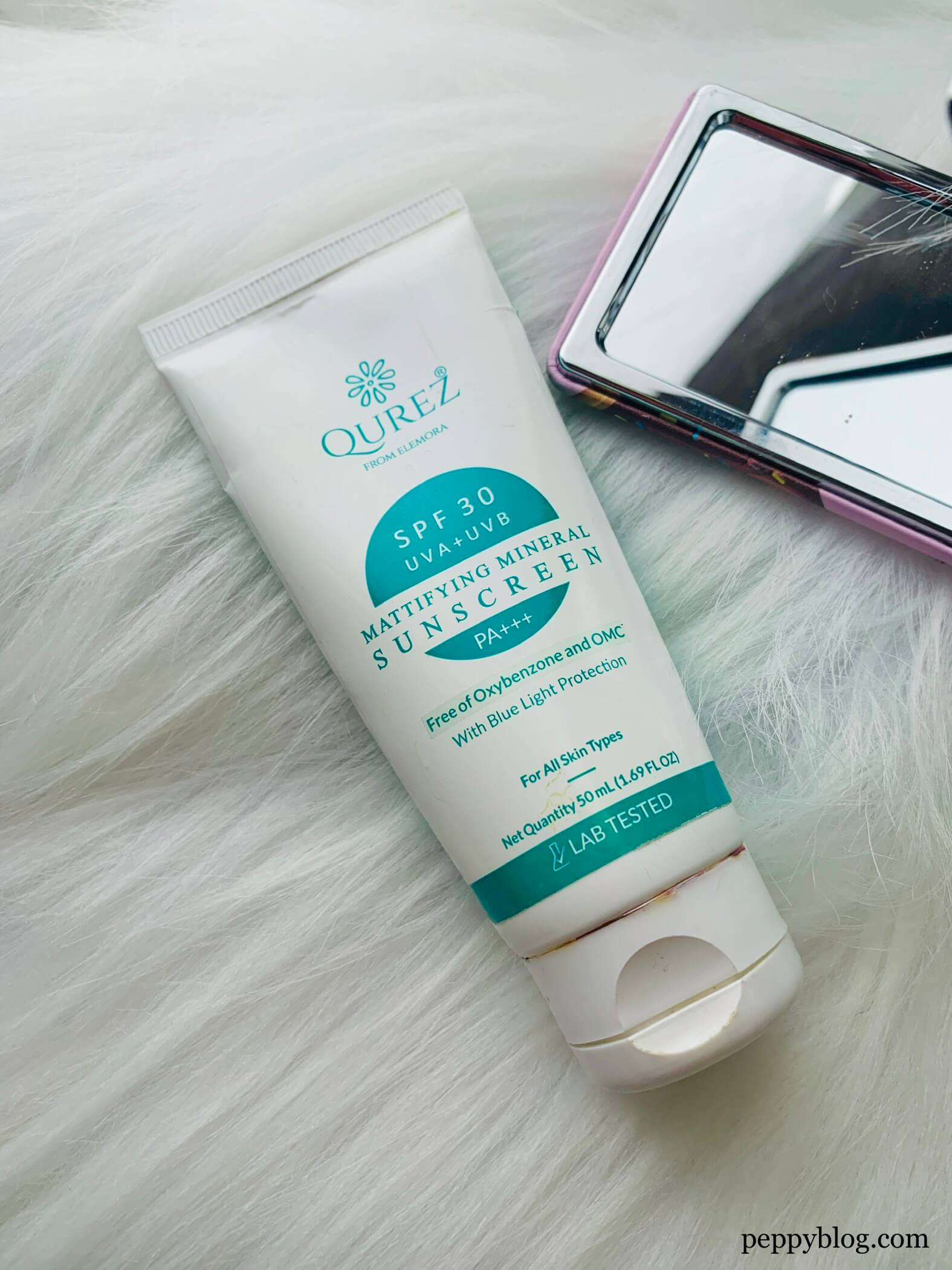 Qurez Mattifying Mineral Sunscreen Review - Peppy Blog